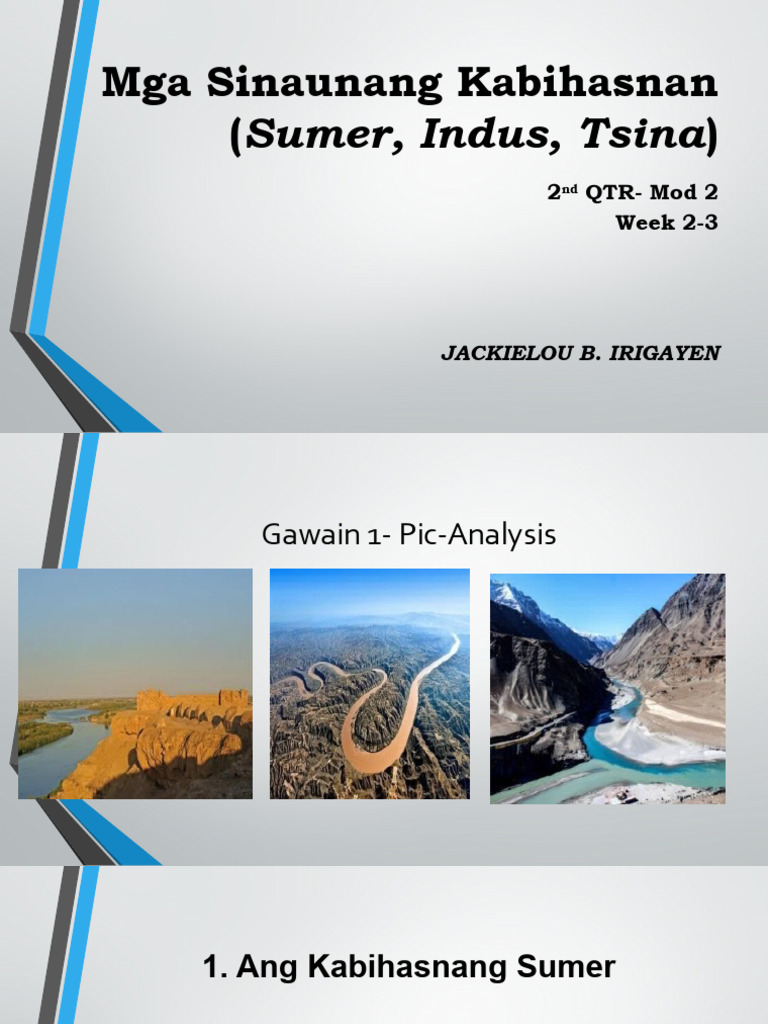 Q2 W2 3 Ang Kabihasnang Sumer | PDF