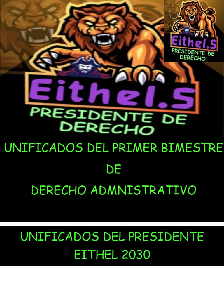 Unif. Derecho Administrativo 1B - Eithel - 2030 | PDF | Legislación ...