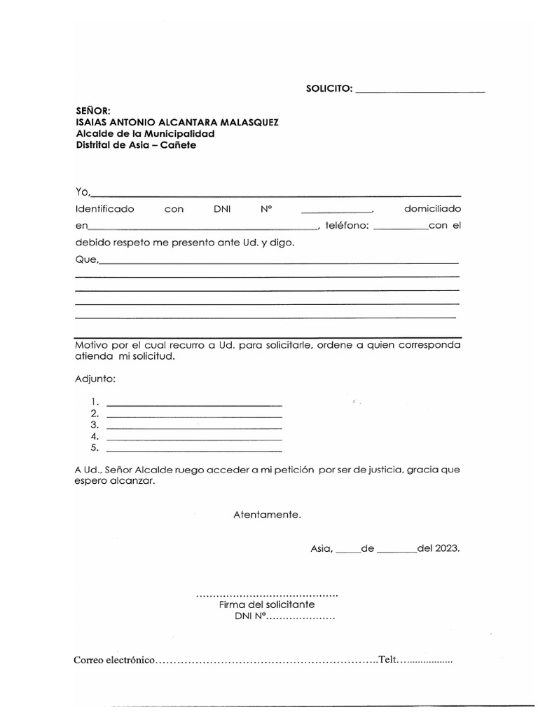 Formulario 2023 | PDF