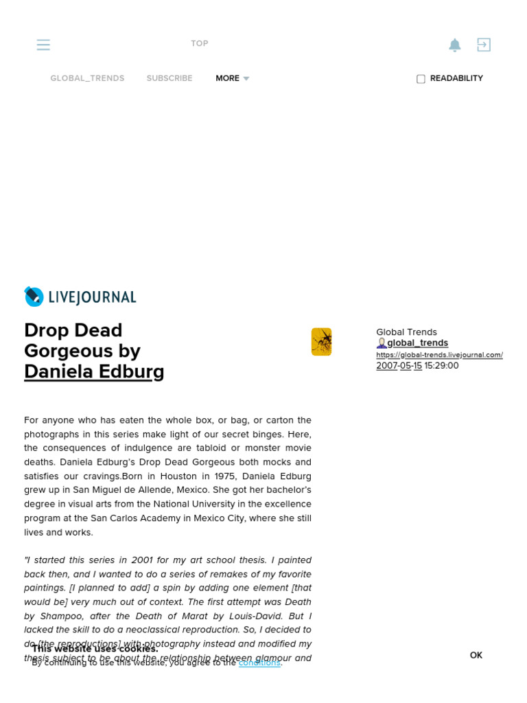 Drop Dead Gorgeous by Daniela Edburg - Global - Trends - LiveJournal | PDF