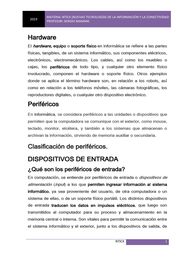 Hardware 230509 144037 | PDF | Hardware de la computadora | Periférico