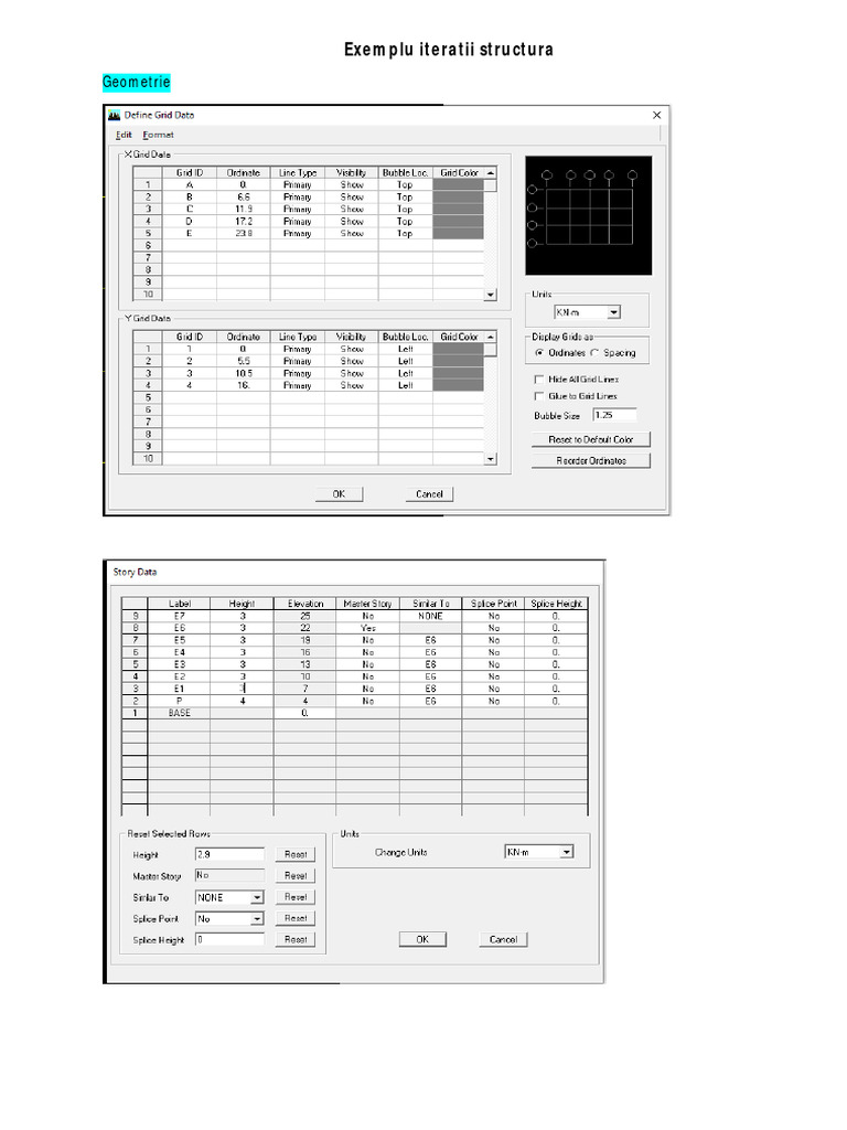 Exemplu Iteratii Structura Deplasari Relative | PDF