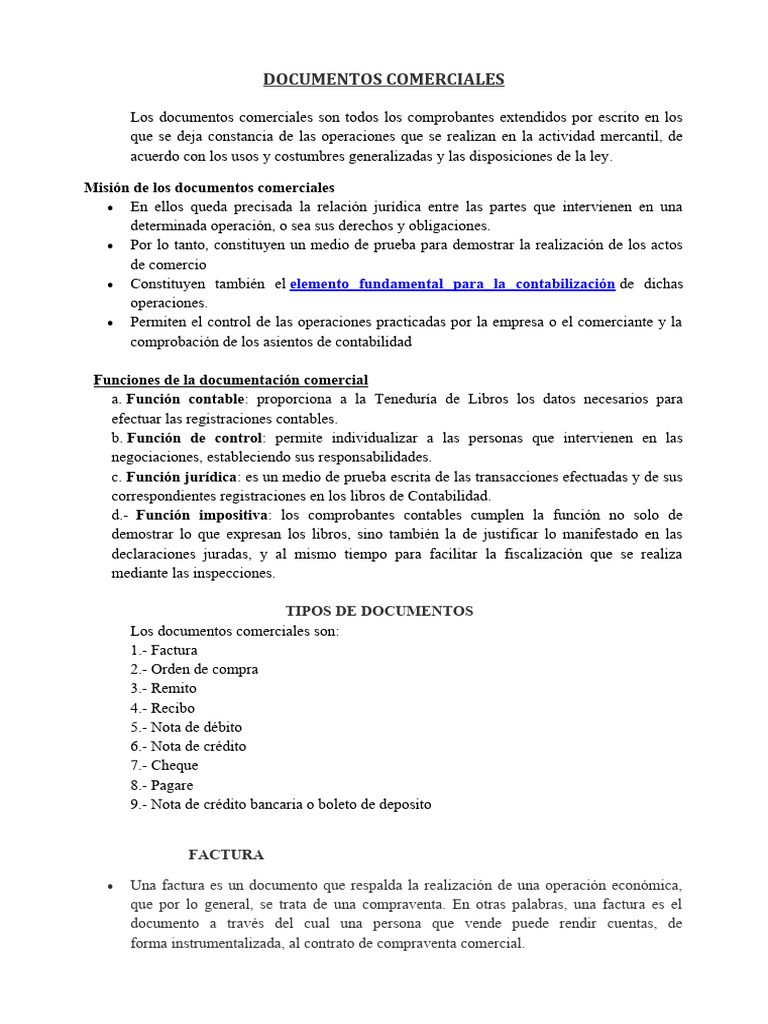 Documentos Comerciales | PDF