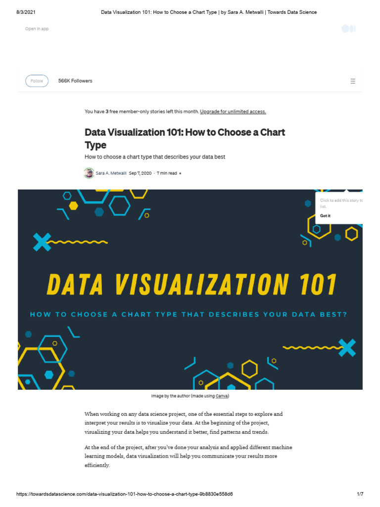 Data Visualization 101 How To Choose A Chart Type | PDF