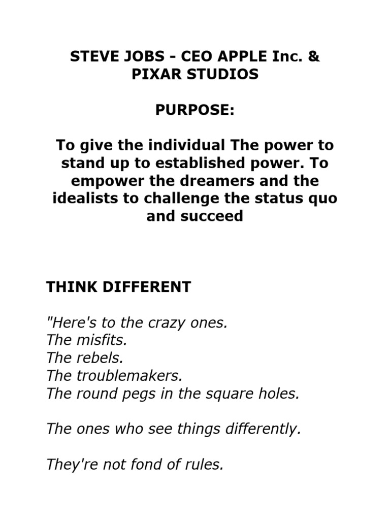 Steve Jobs | PDF | Apple Inc. | Steve Jobs