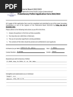 School Prefects Application Form | PDF | Leadership