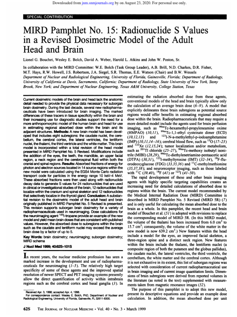 MIRD15 | PDF