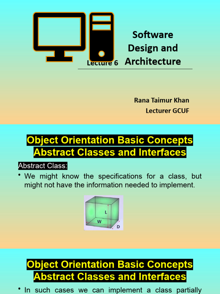 Software Design and Architecture Lecture 6 | PDF | Computers