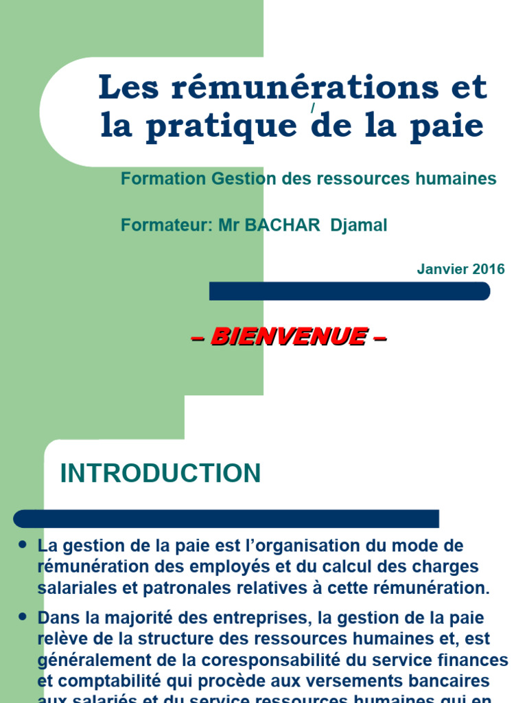 Les remunerations et la pratique de la paie | PDF Les remunerations et la pratique de la paie | PDF