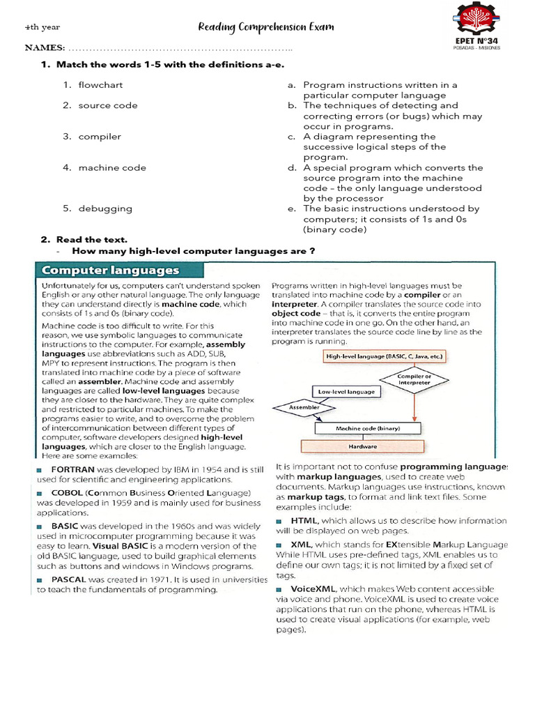 Reading Exam - Programming | PDF Reading Exam - Programming | PDF