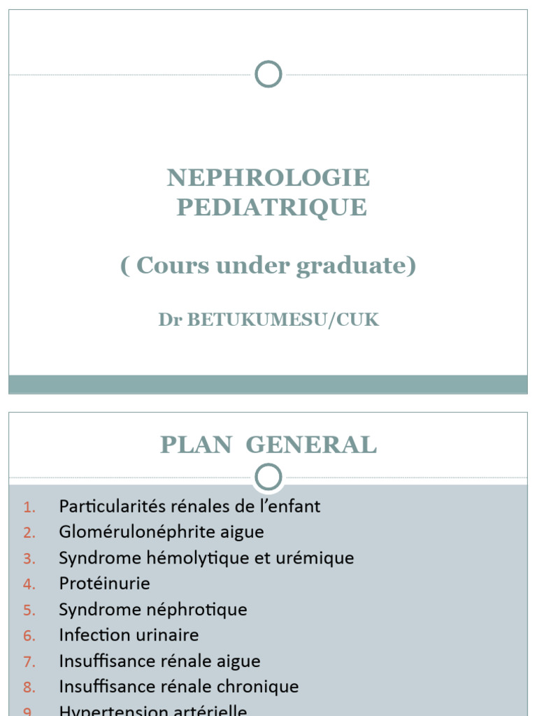 NEPHROLOGIE PEDIATRIQUE Color | PDF