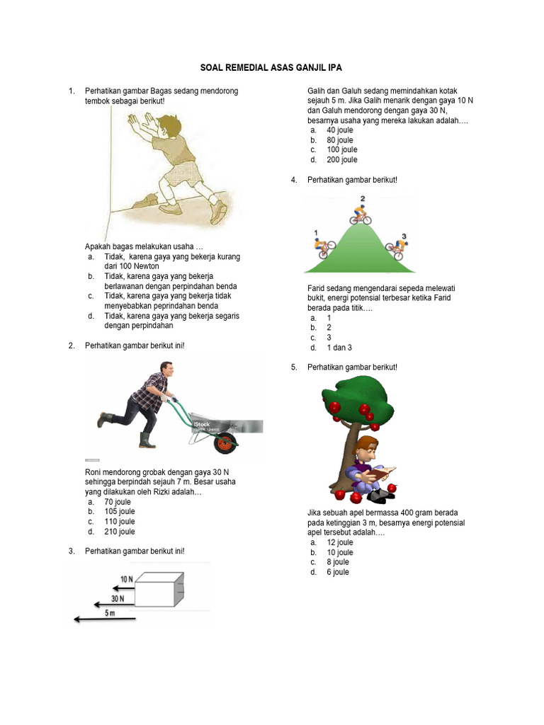 Soal Remedial Asas Ganjil Ipa | PDF