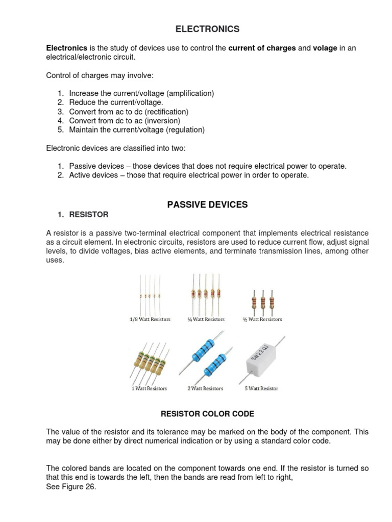 1 Resistor Color Code (1) | PDF