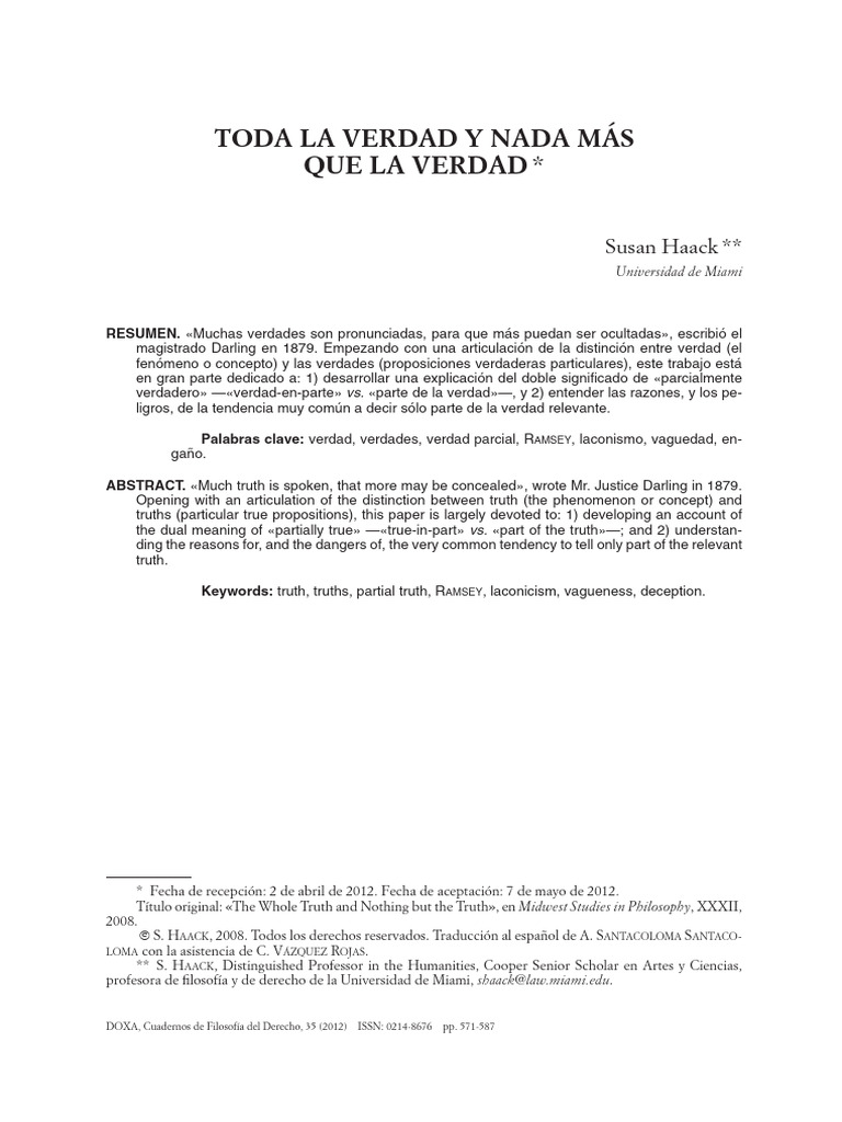 Toda_la_verdad_y_nada_mas_que_la_verdad | PDF | Verdad | Proposición
