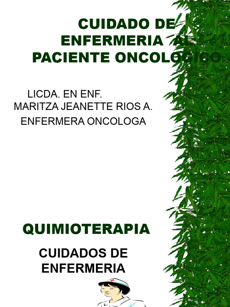 Cuidados de Enfermeria en Pacientes Oncologicos | PDF | Quimioterapia ... Cuidados de Enfermeria en Pacientes Oncologicos | PDF | Quimioterapia ...
