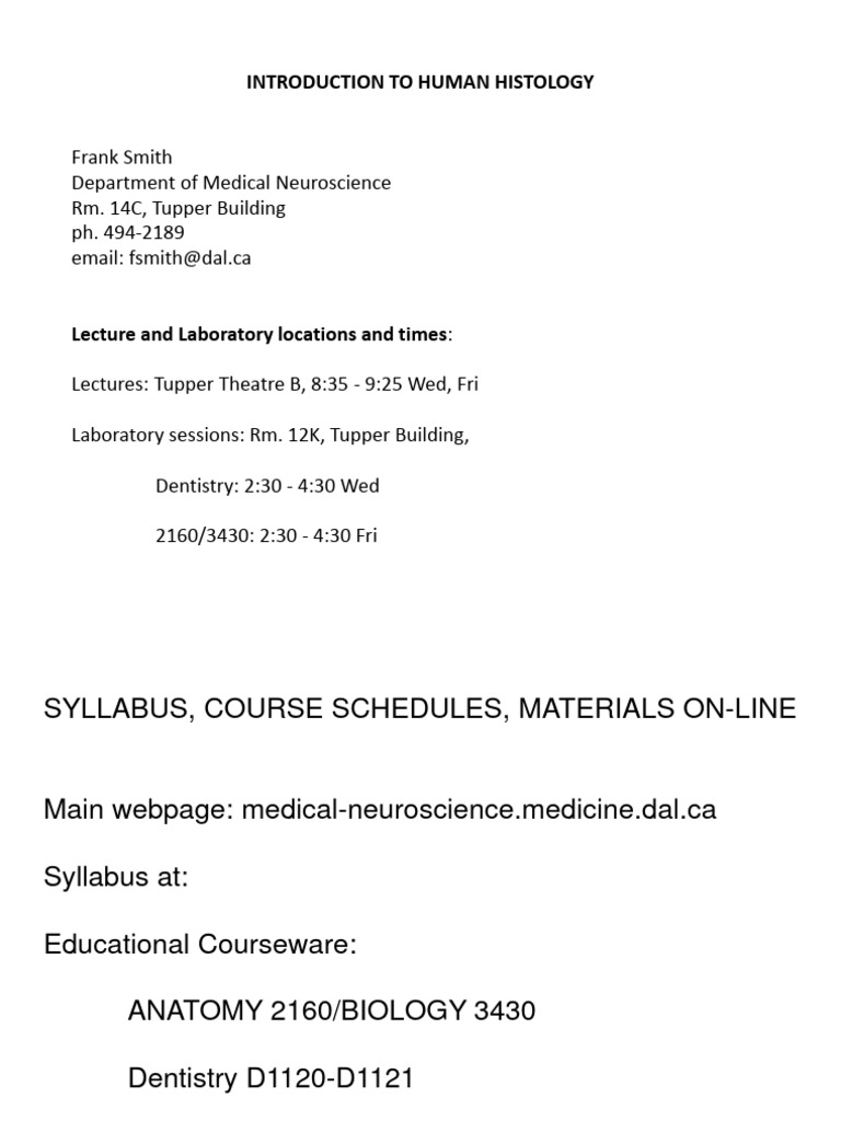 INTRODUCTION TO HUMAN HISTOLOGY | PDF