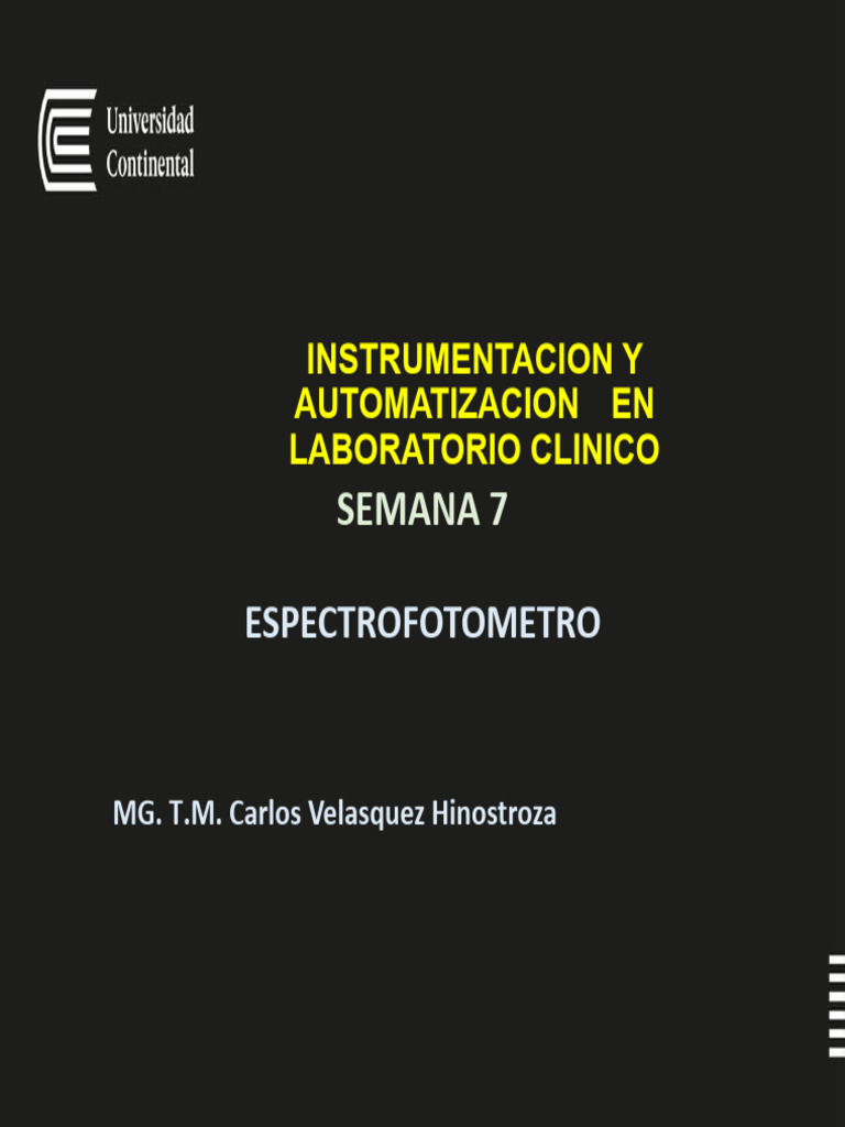 Semana 7 Espectrofotometro | PDF