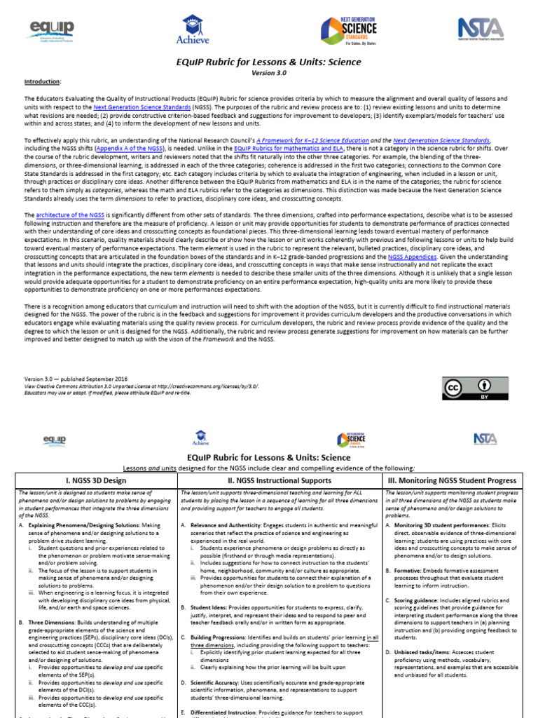 Equip Rubric Essential Physics | PDF | Art | Computers