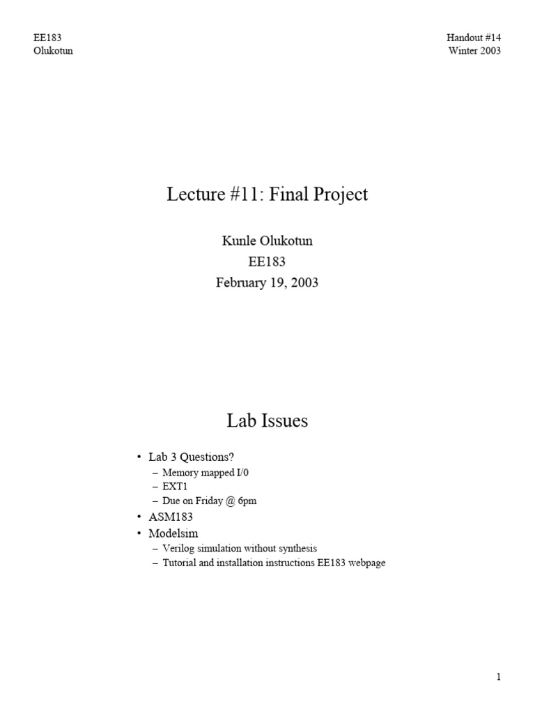 Lect 11 | PDF | Central Processing Unit | Computer Science