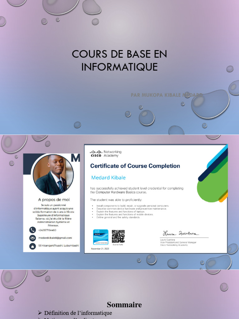 Cours de base en informatique | PDF