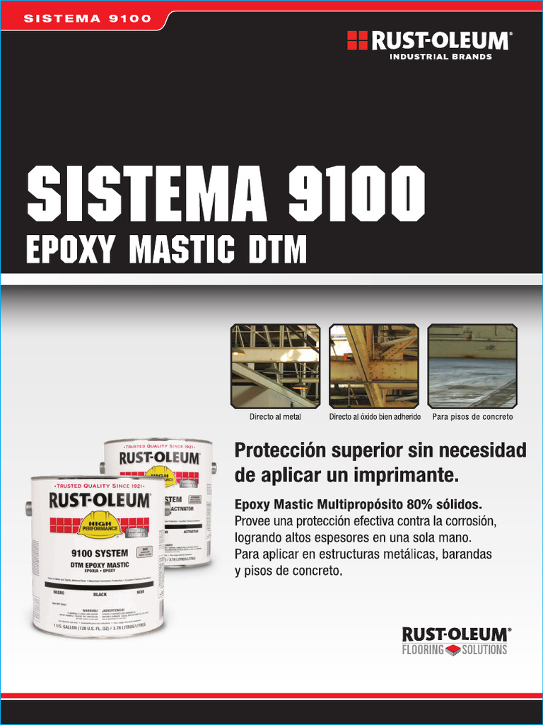 Hoja de Venta - Sistema 9100 Epoxy Mastic | PDF