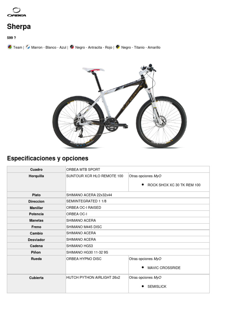 Orbea Sherpa | PDF