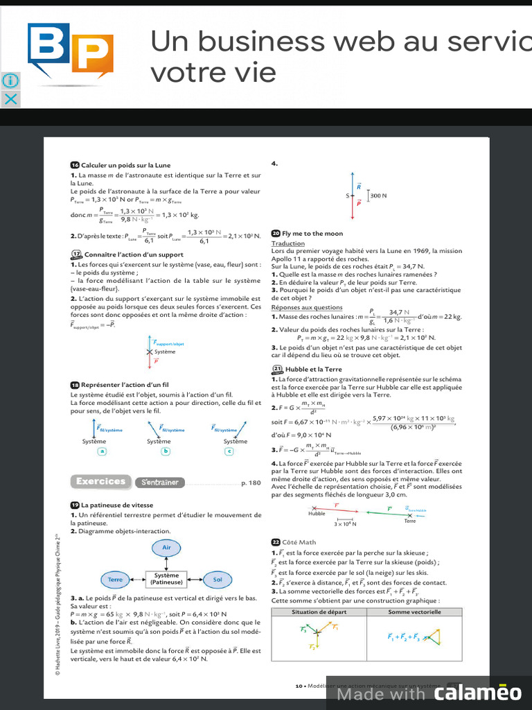Physique Chimie 2de 2019 Hachette Education Corrigé | PDF
