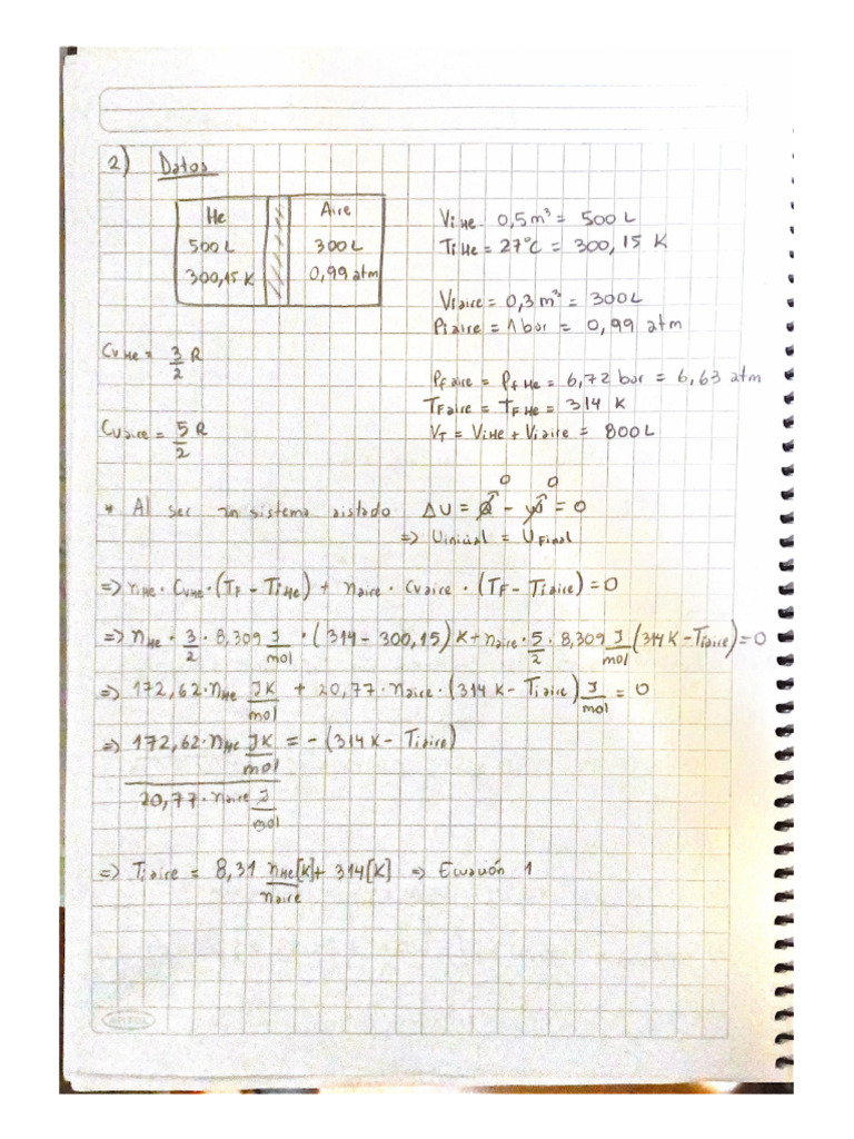 Solución Pregunta 2 Pep 1 Ing Termodinamica | PDF