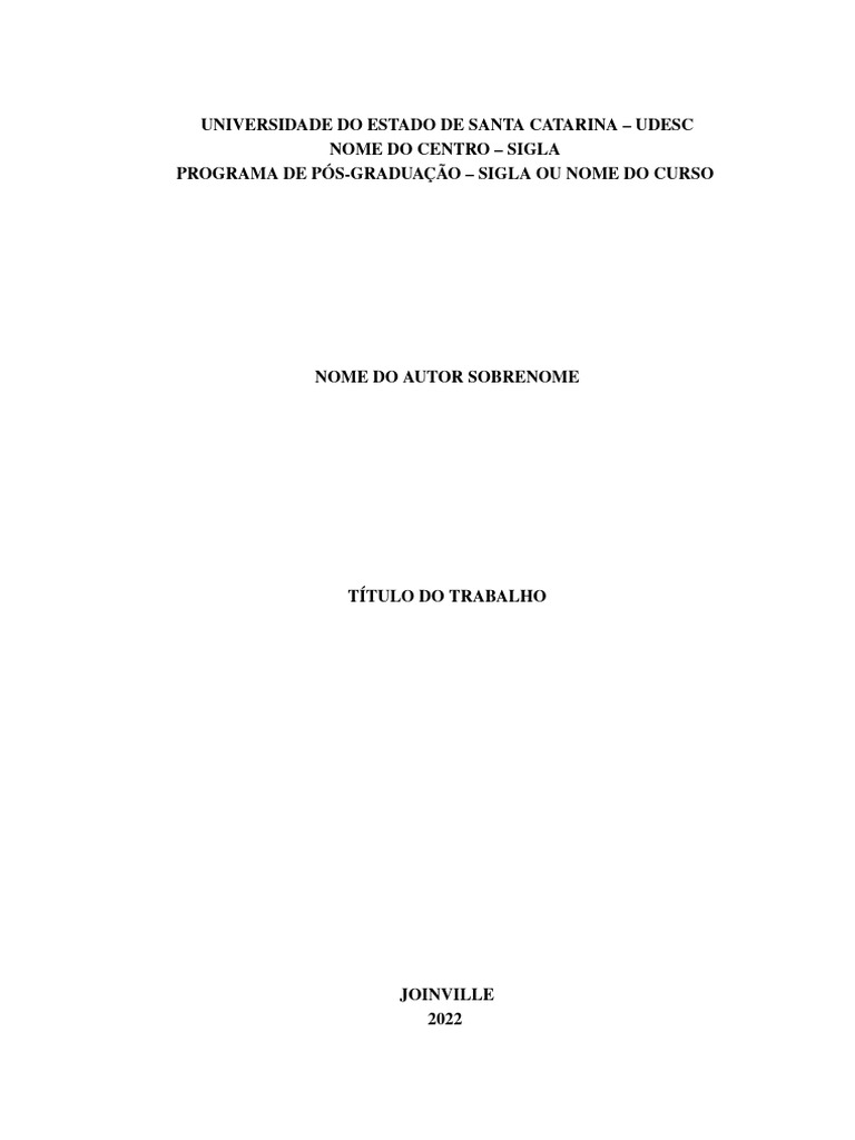 Abntex2-Model UDESC 2021 | PDF