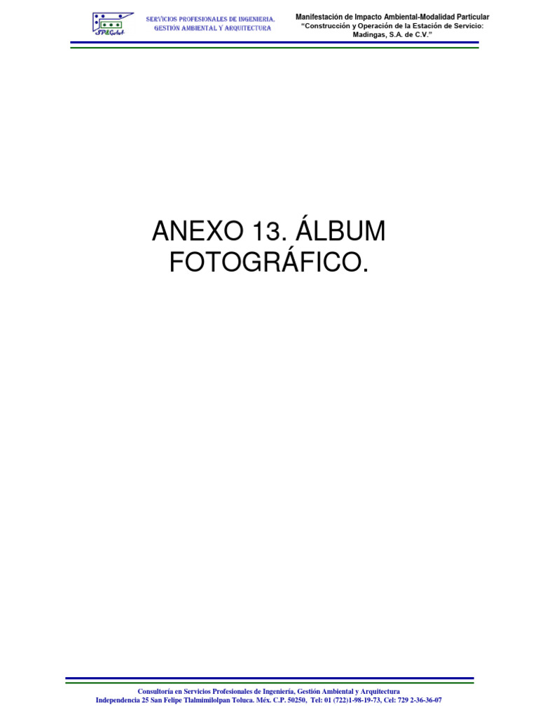Anexo 13 Álbum Fotográfico | PDF