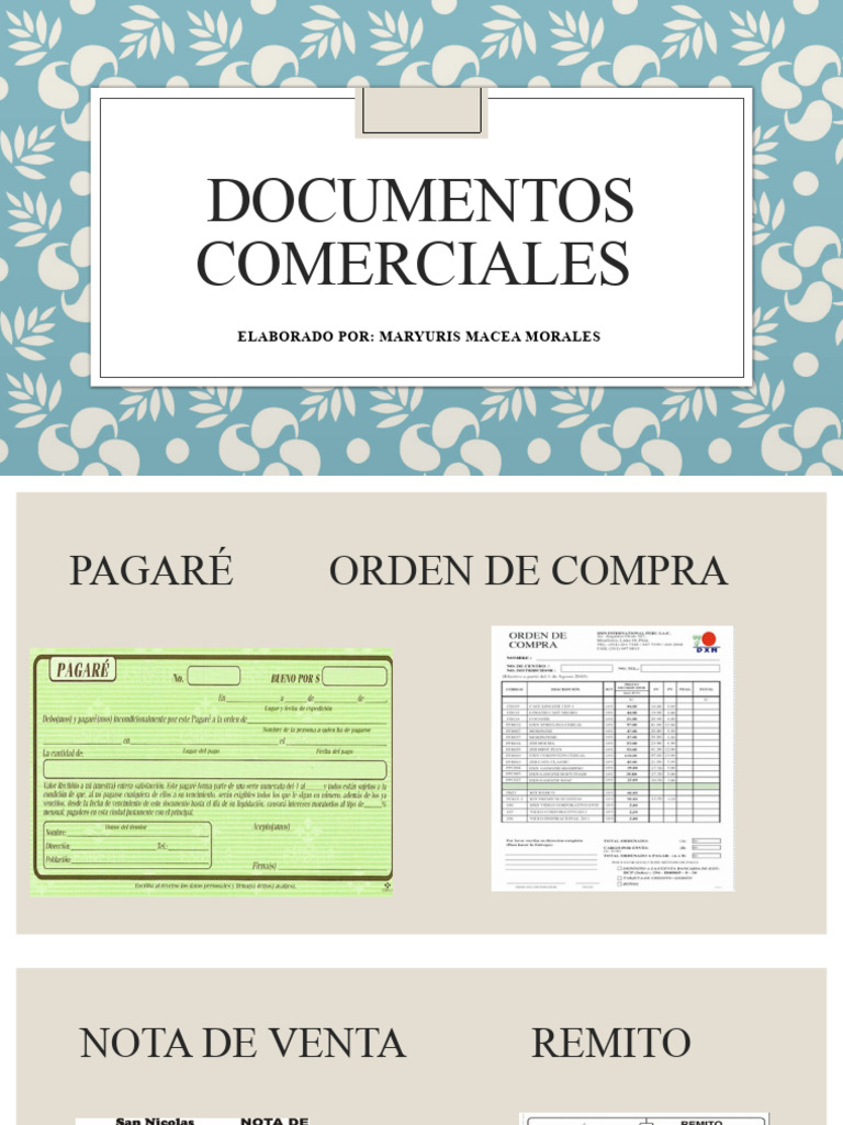 Documentos Comerciales | PDF