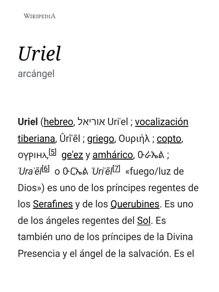 Uriel: Arcángel de Luz y Sabiduría | PDF