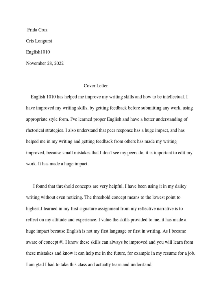 Cover Letter1010 | PDF