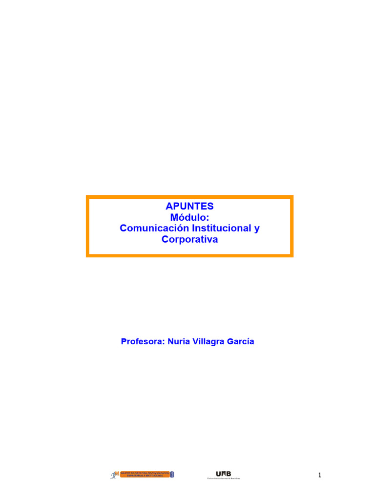 Comunicación Institucional y Corporativa | PDF | Ciencias sociales