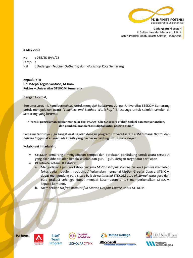 Teacher Workshop Invitation | PDF