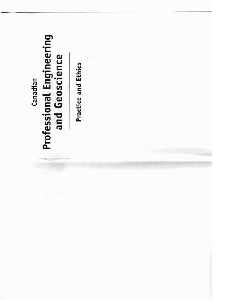 Canadian Professional Engineering and Geoscience Practice and Ethics ...