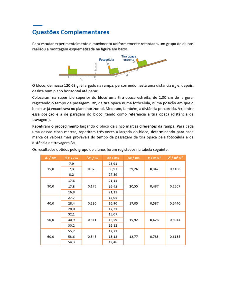 Questões Complementares Al 1.3 | PDF | Métodos e Materiais de Ensino