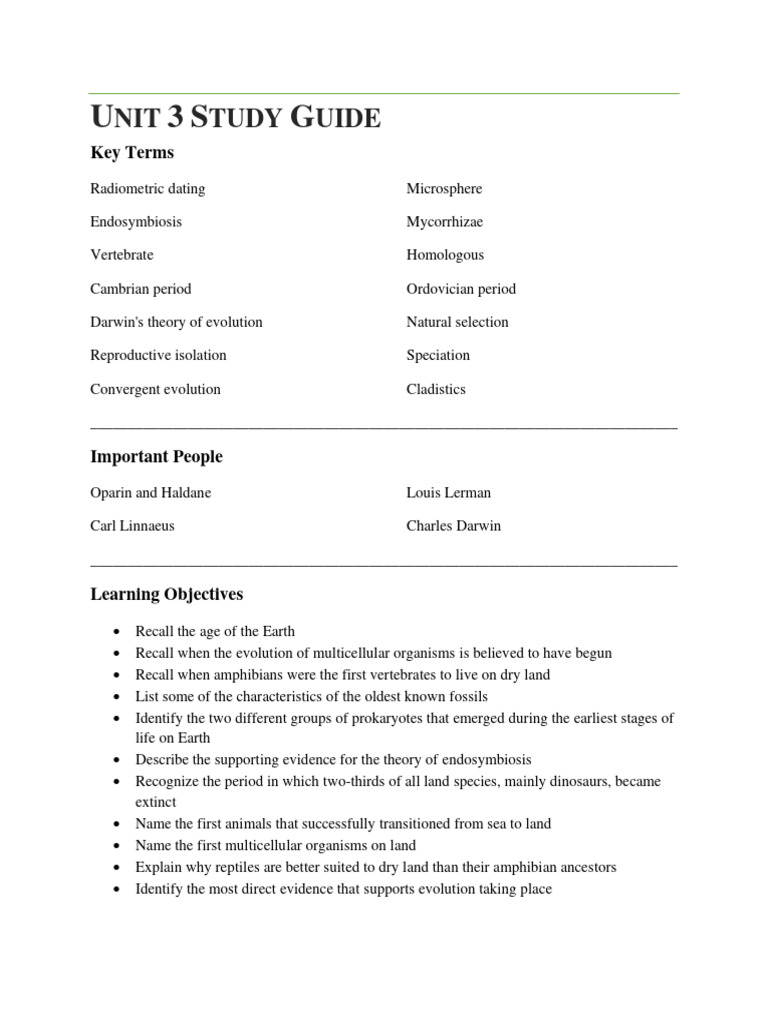 Biology_Unit_3_Study_Guide | PDF