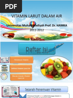 Vitamin Larut Air Adalah 6 Jenis Vitamin Yang Dibutuhkan Tubuh, Ini