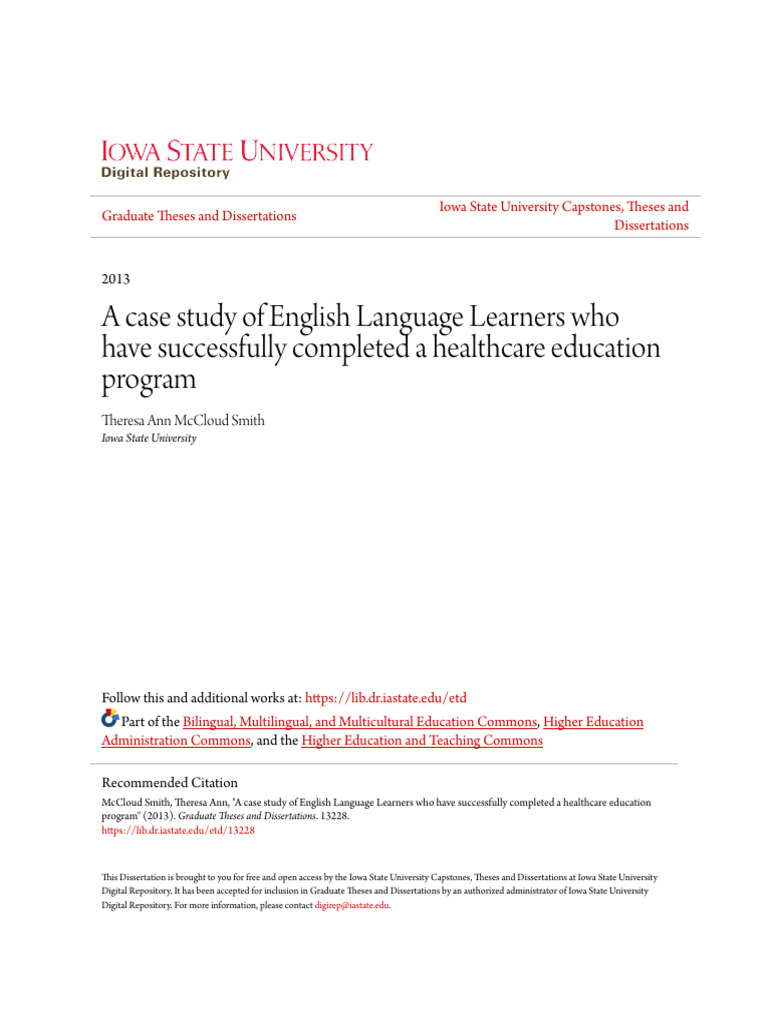 A Case Study of English Language Learner | PDF