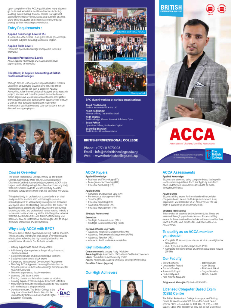 ACCA Brochure Web 2022 | PDF | Financial Services | Business Economics