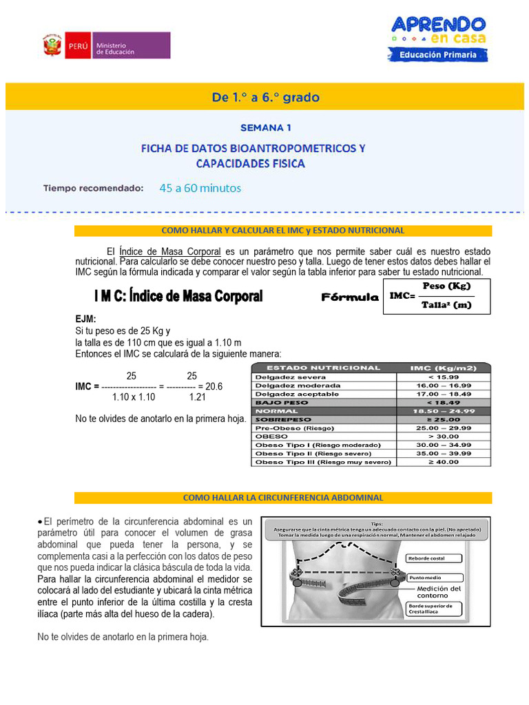 3.-Guia Datos Antropometricos | PDF