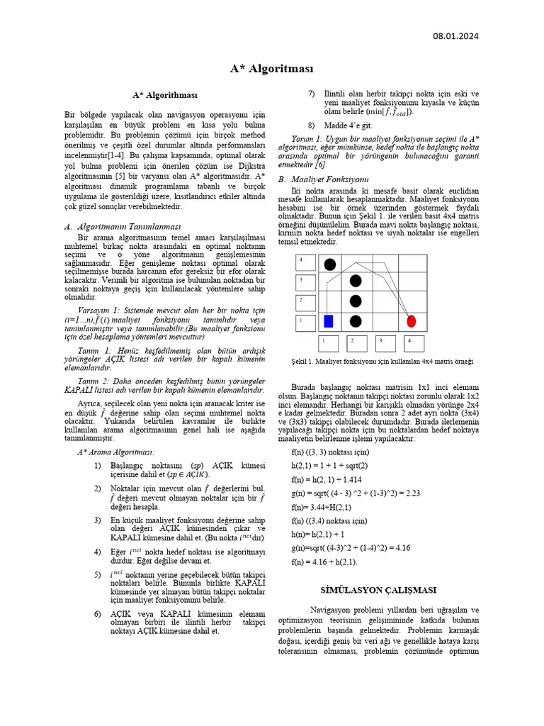 Astar Yorungeplanlama | PDF