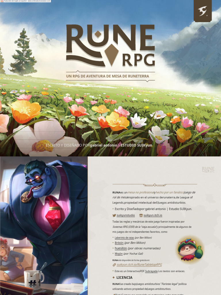 Rune Rpg Lol Español | PDF