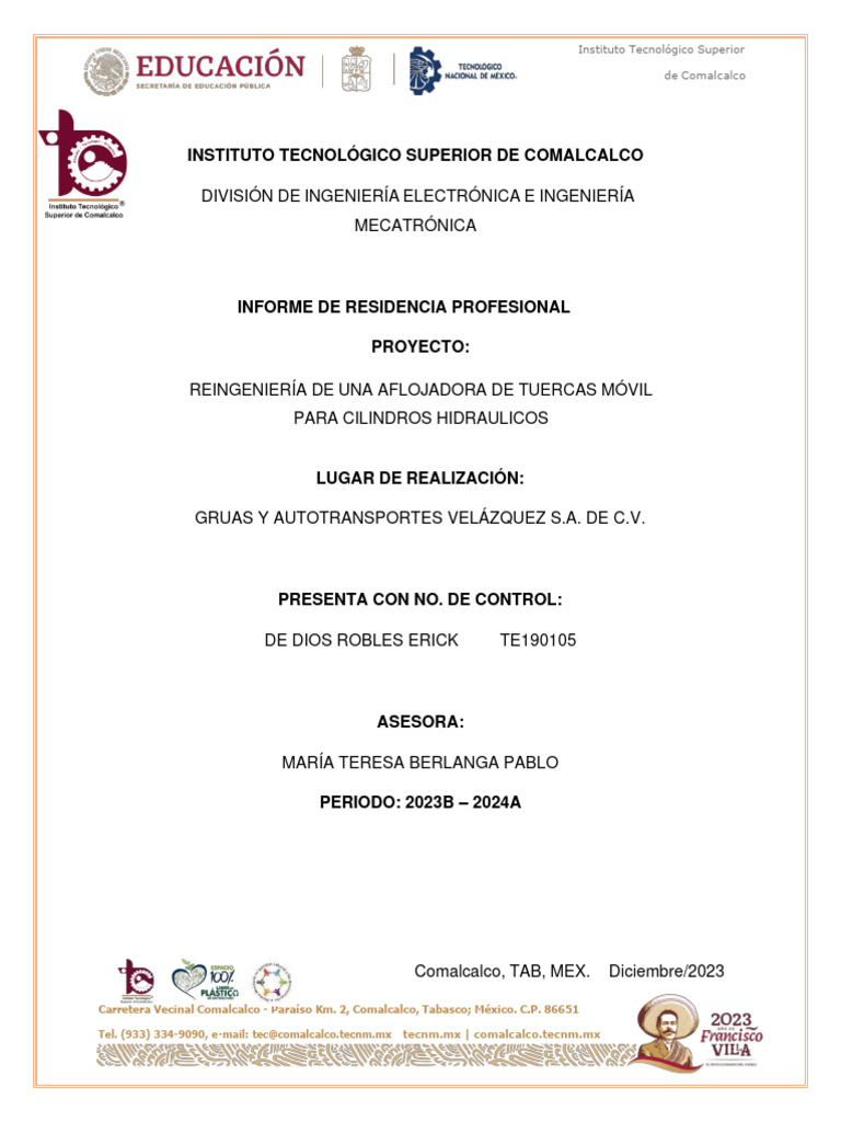 Informe Final de Residencia Profesional - Te190105. | PDF | Uso eficiente de energía | Diseño