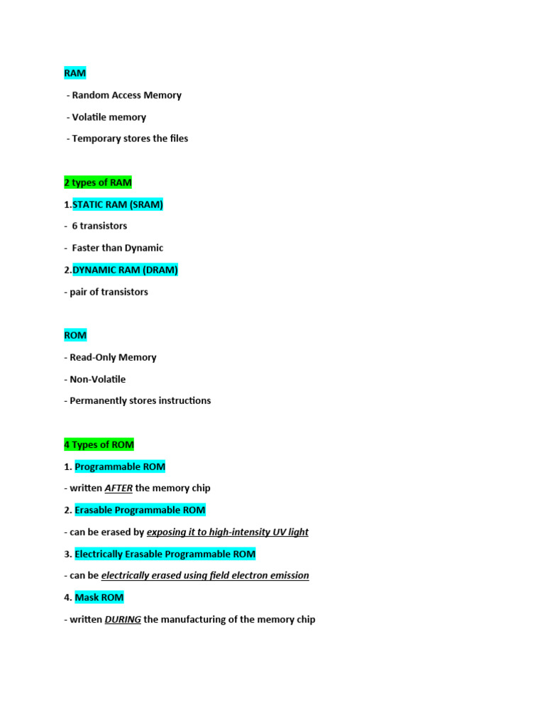 CSS Reviewer | PDF | Random Access Memory | Computer Hardware