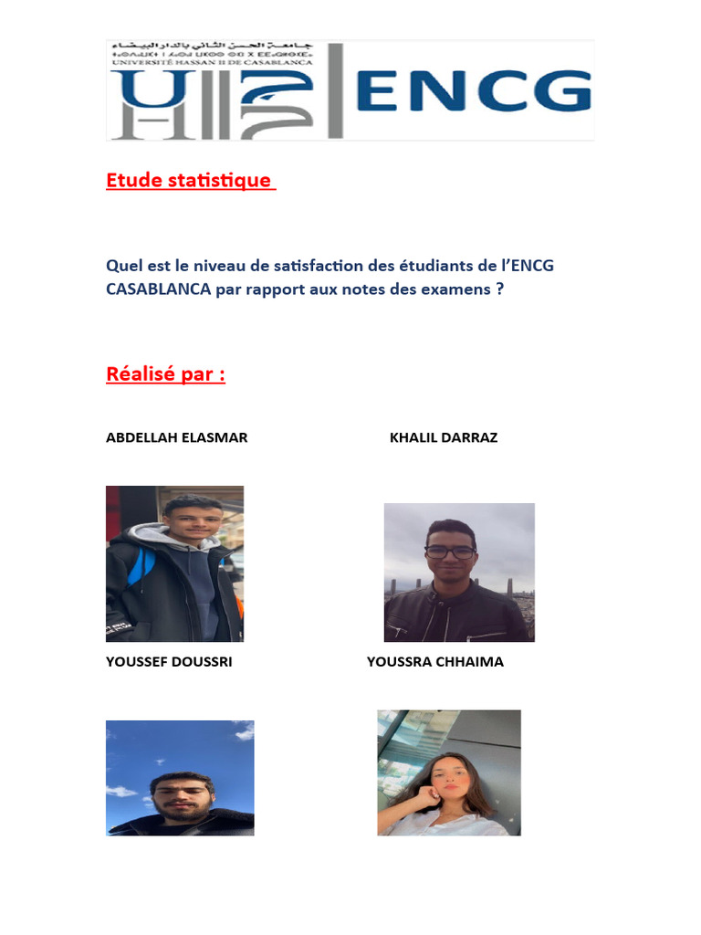 Rapport Statistique Version Finale | PDF
