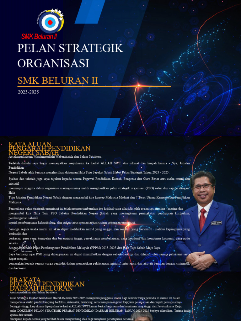 Perancangan Strategik Organisasi SMK Beluran Ii, 2023 - 3 | PDF