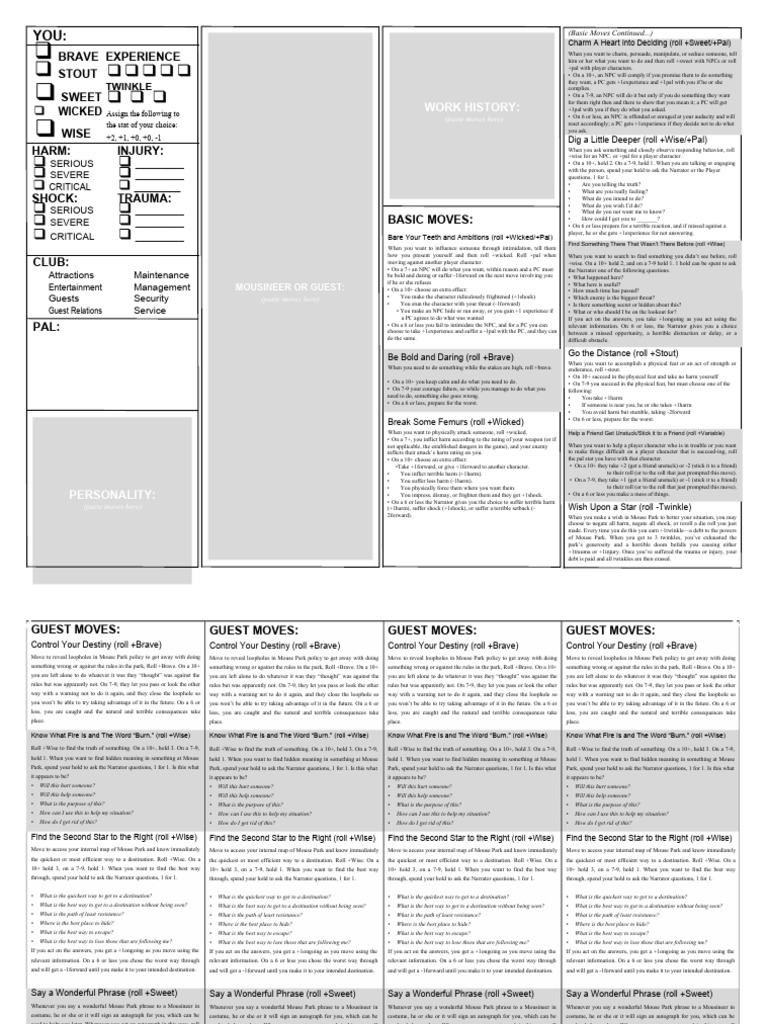 The Happiest Apocalypse On Earth Character Sheet-1 | PDF