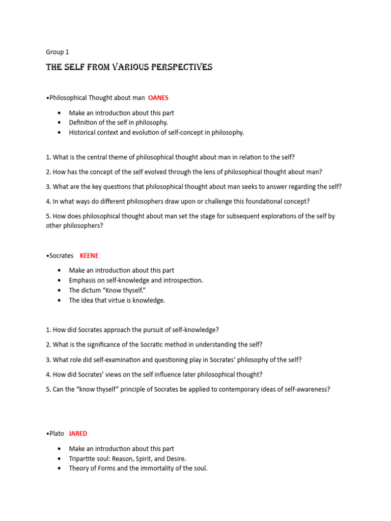 Understanding Group 1 | PDF | Philosophy Of Self | Immanuel Kant